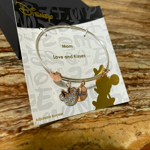 Disney | Jewelry | Disney Rose Gold Twotone Minnie Mouse Clear Crystal ...